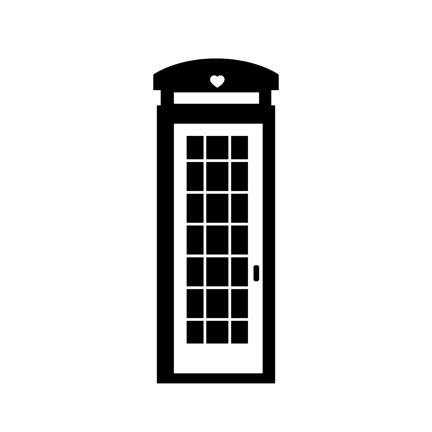 British Telephone Booth - Wall Art Decal - 60" x 23" - Bedroom Living ...