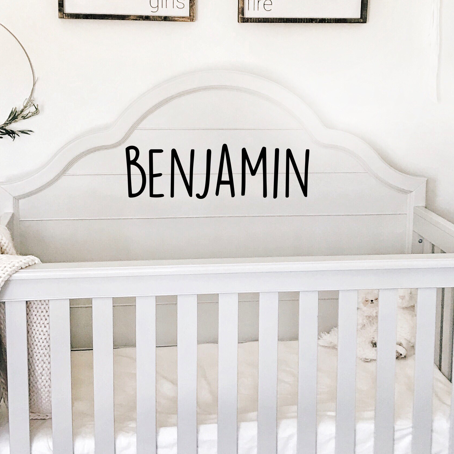Vinyl Wall Art Decal Boys Custom Name - ’Benjamin’ Custom Text Name- 10 ...
