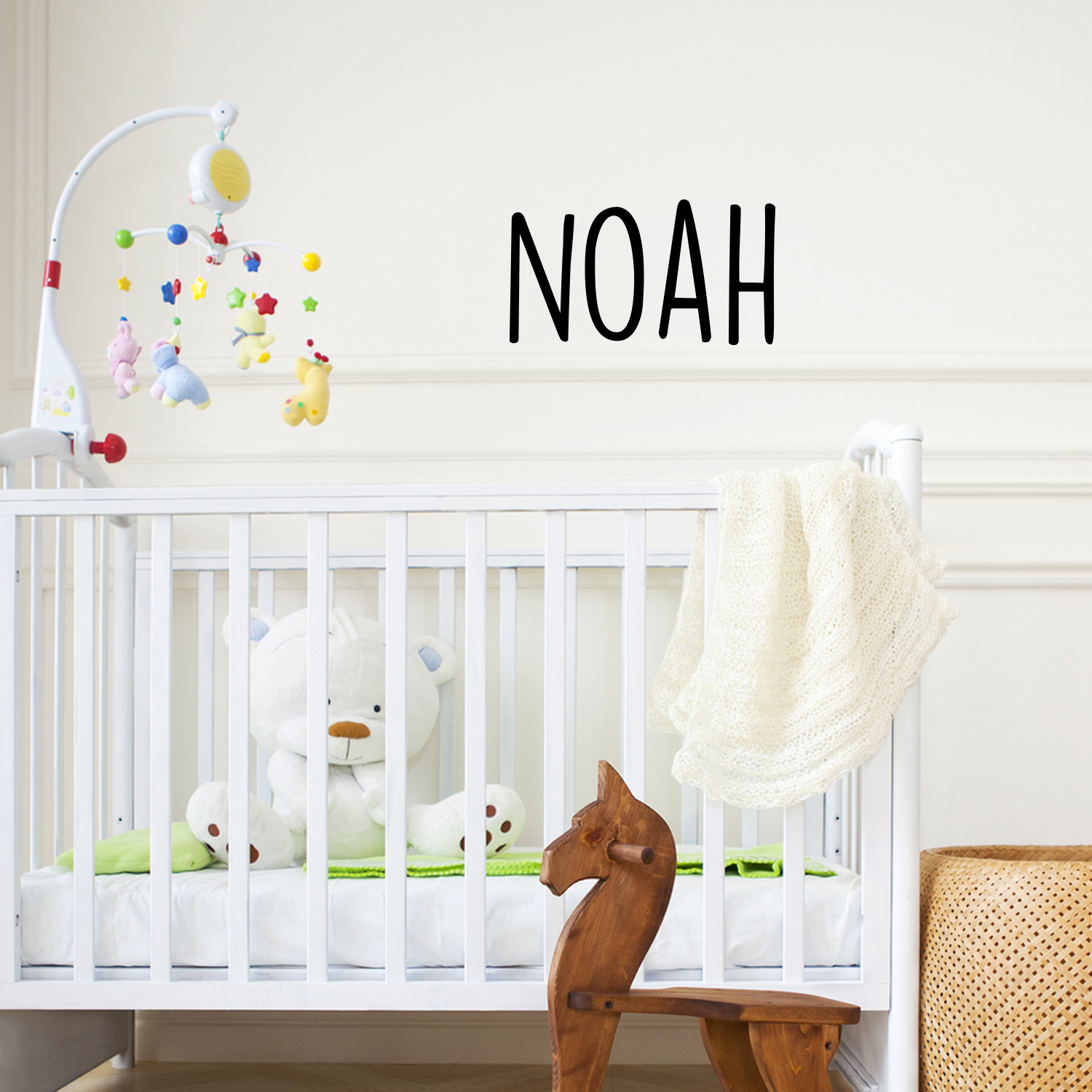 Vinyl Wall Art Decal Boys Custom Name - ’NOAH’ Custom Text Name - 12" x ...