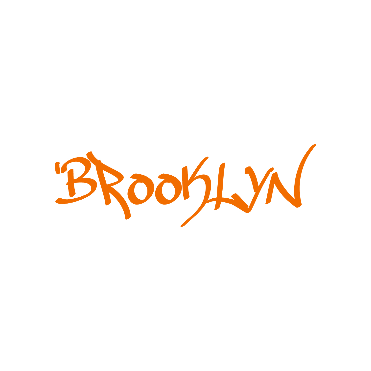Brooklyn - Orange 17" x 55" Wall Art Decal Vinyl Sticker | eBay