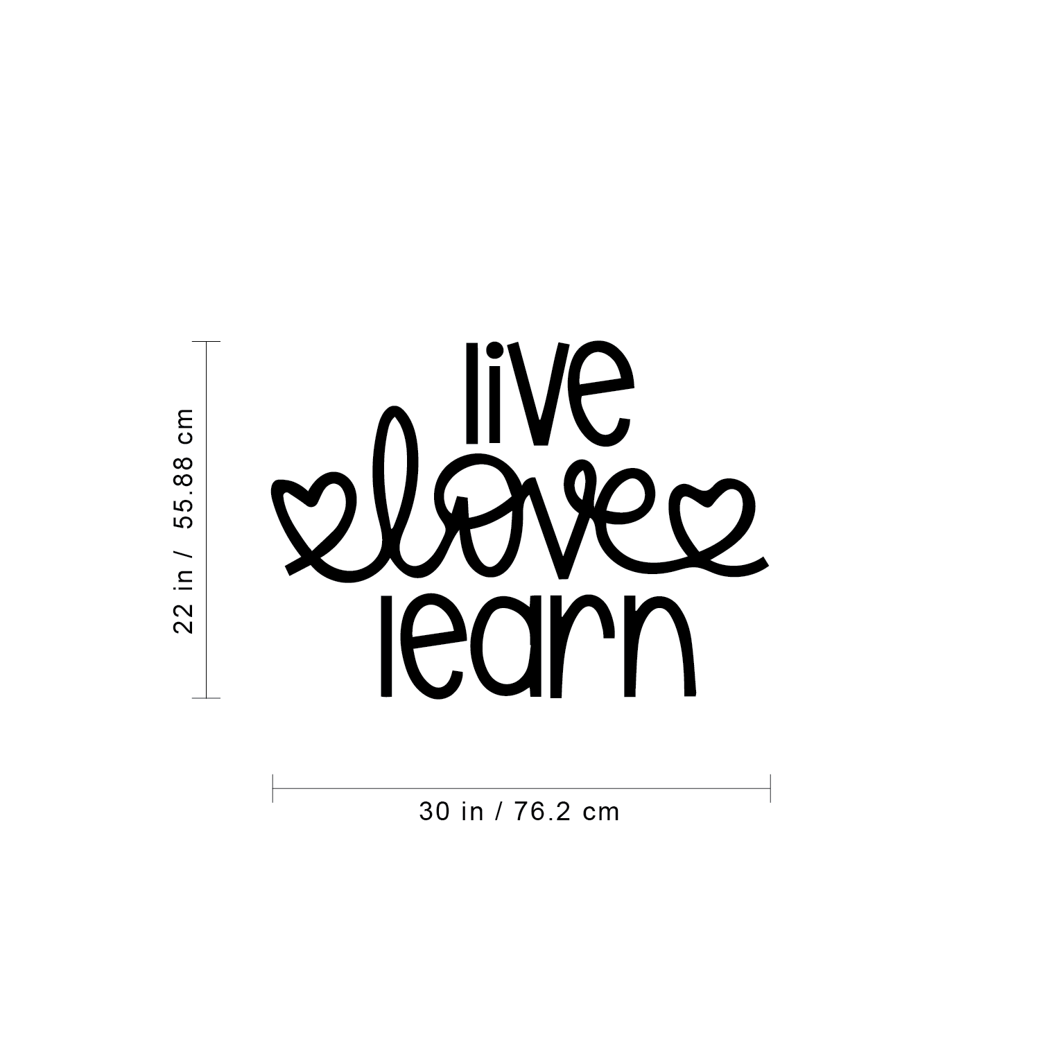 Vinyl Wall Art Decal - Live Love Learn - 22" x 30" - Trendy Cute ...