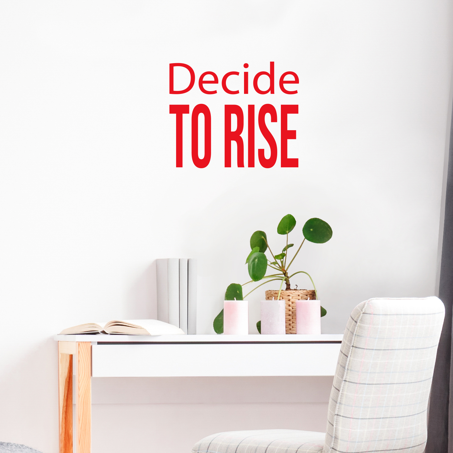 Decide to Rise - Red 12" x 15" Wall Art Decal Vinyl Sticker | eBay