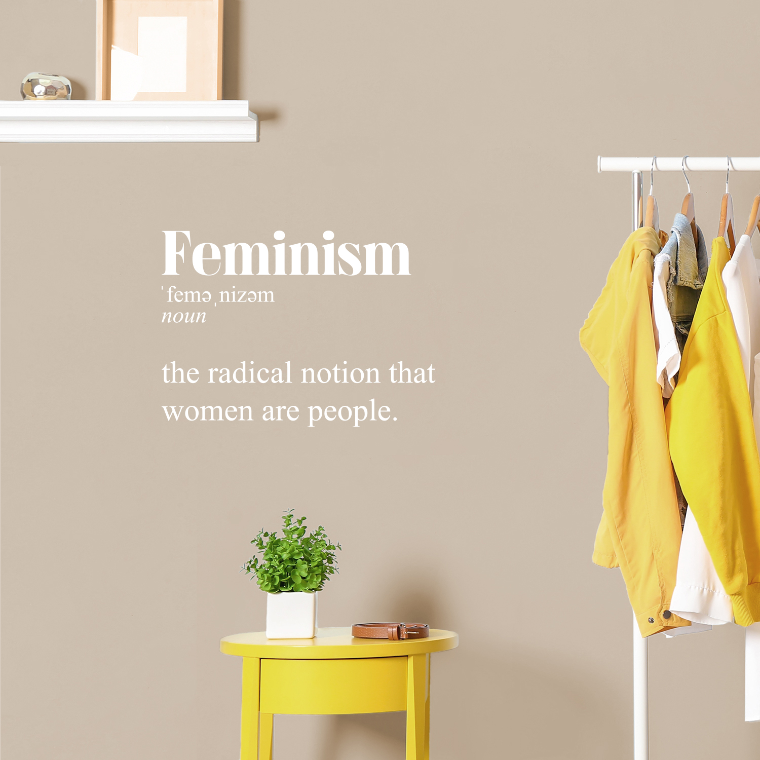 Feminism Definition - White 17" x 23" Wall Art Decal Vinyl Sticker | eBay