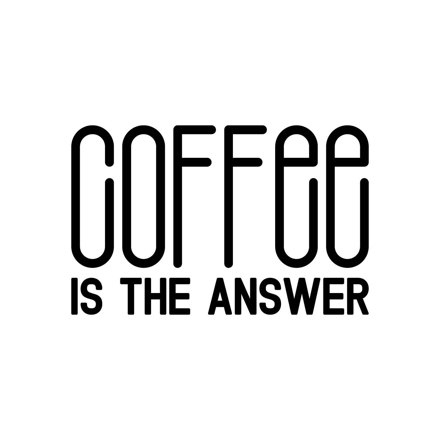 Vinyl Wall Art Decal - Coffee Is The Answer - 17" x 26" - Trendy Humor ...