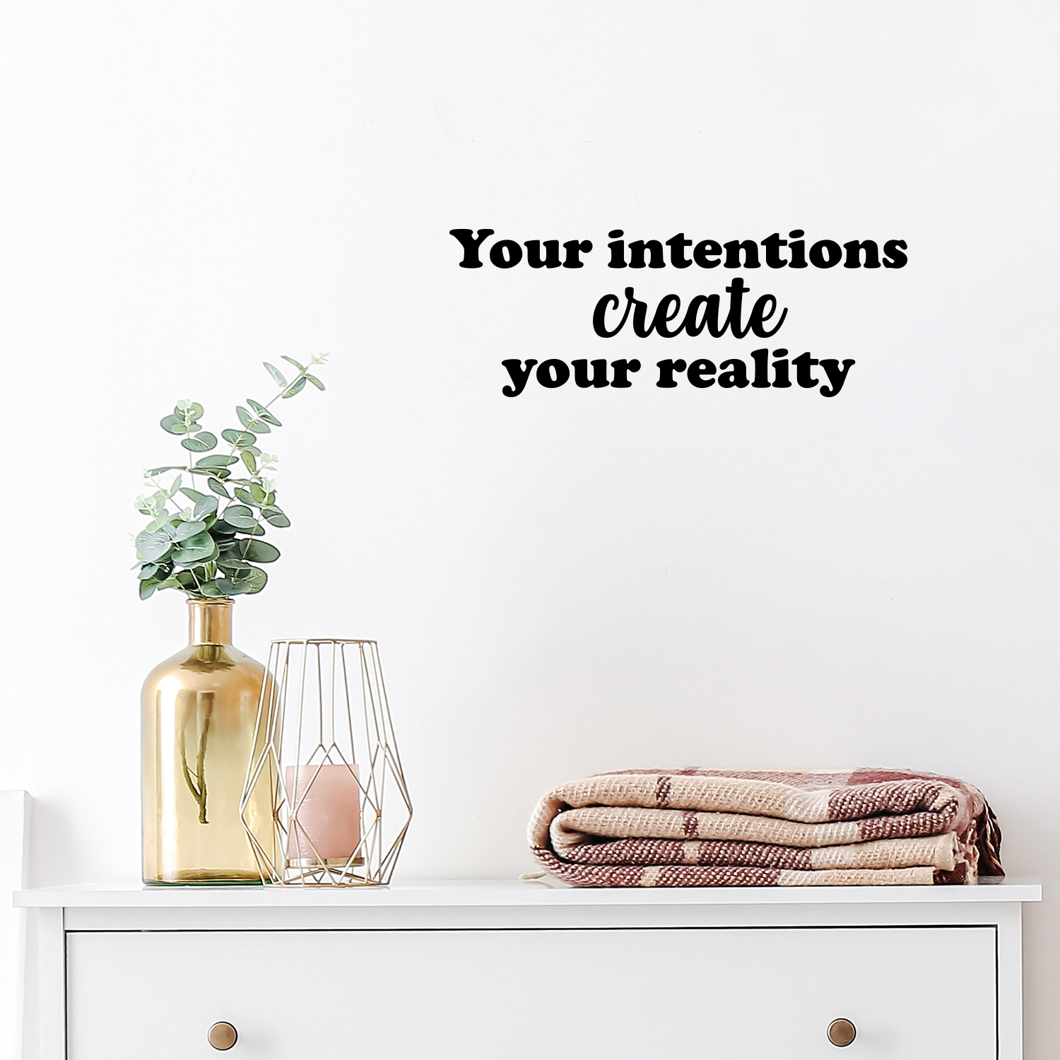 Vinyl Wall Art Decal - Your Intentions Create Your Reality - 7" x 19 ...