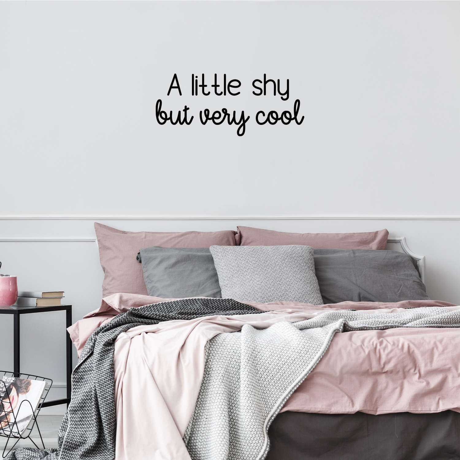 A Little Shy But Very Cool - Black 11" x 26" Wall Art Decal Vinyl ...