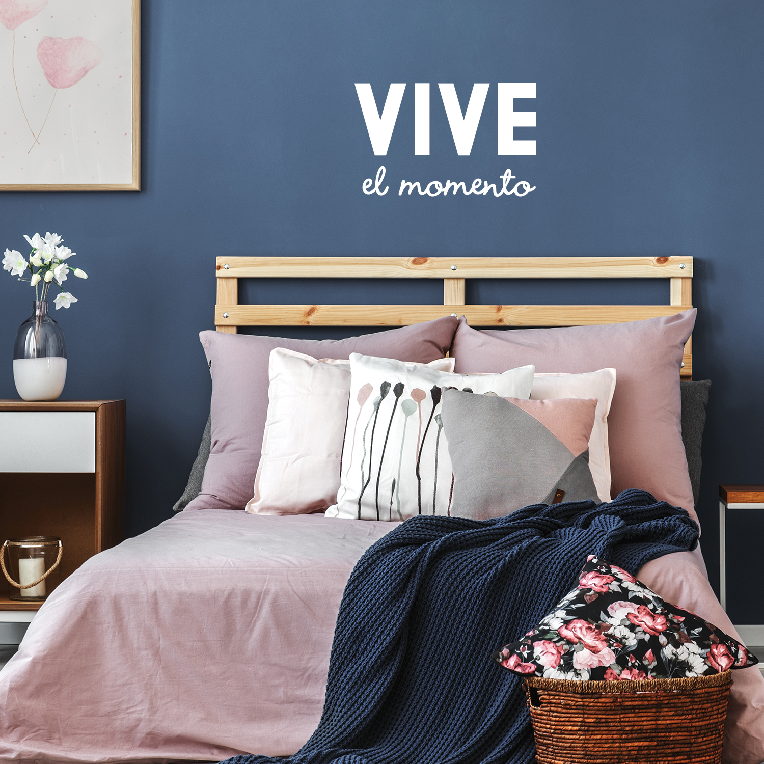 Vive El Momento / Live The Moment - White 13" x 20" Wall Art Decal ...