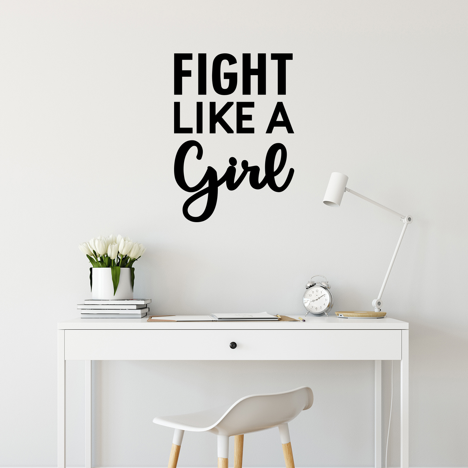 Fight Like A - Black 24" x 17" Wall Art Decal Vinyl Sticker | eBay