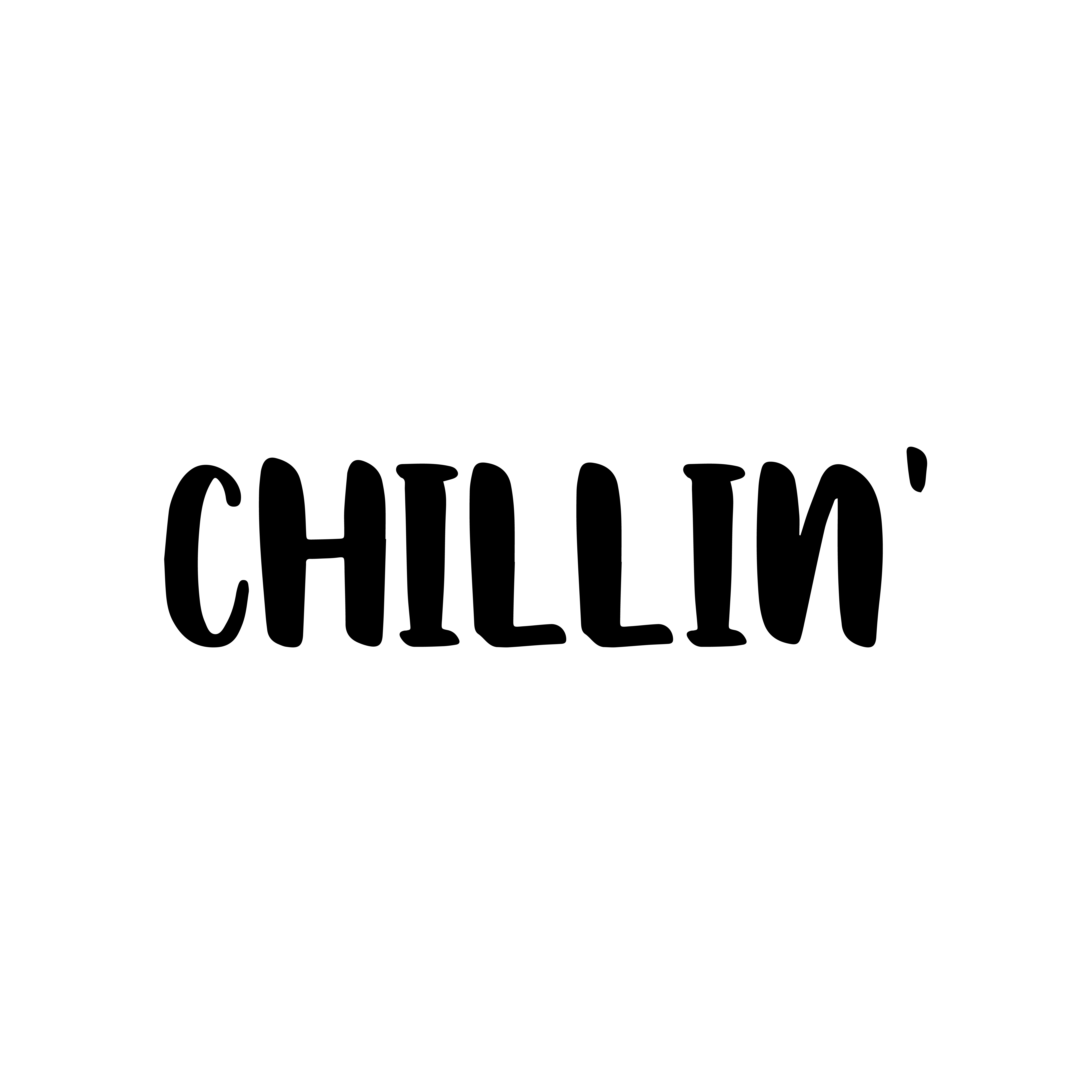 Chillin' - Black 3.9" x 15" Wall Art Decal Vinyl Sticker | eBay