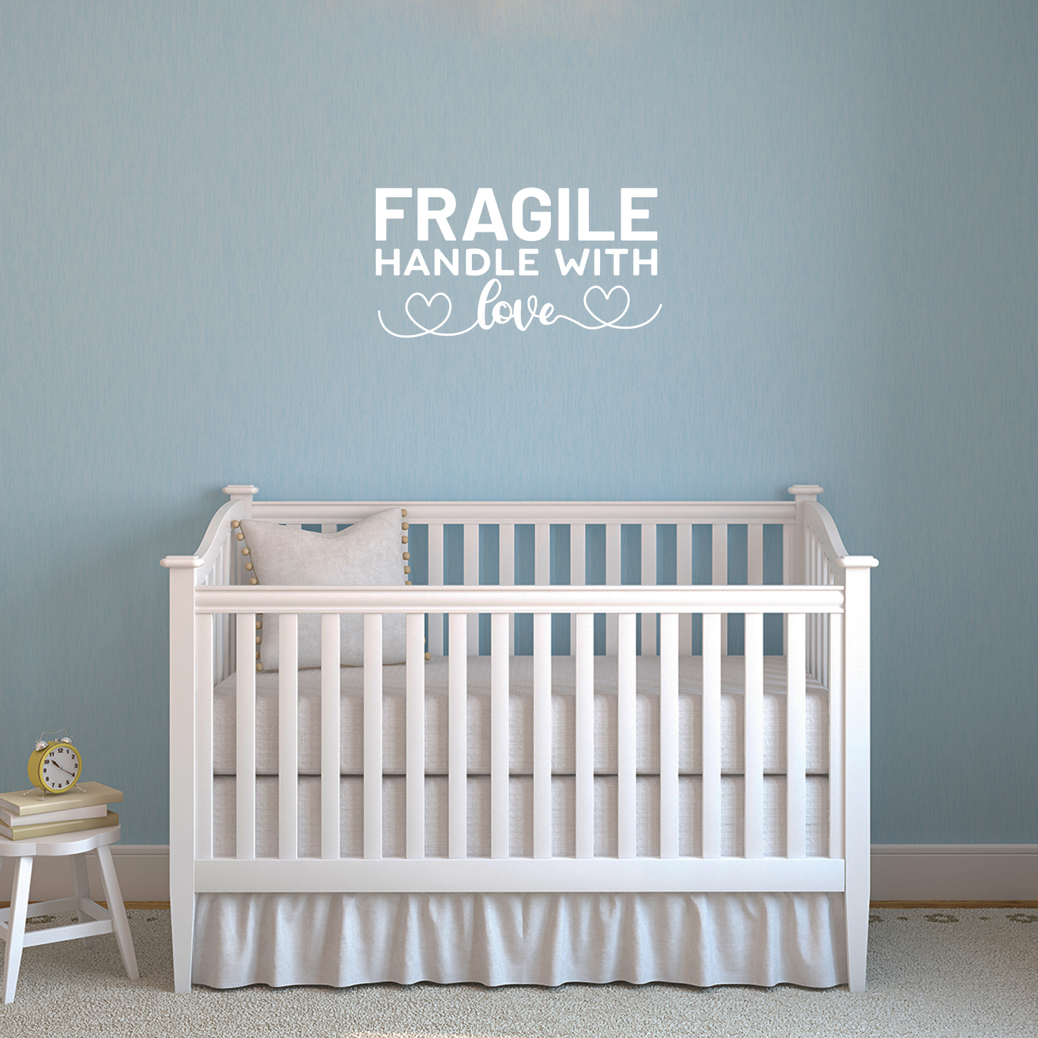 Fragile Handle with Love - White 13.1" x 25" Wall Art Decal Vinyl ...