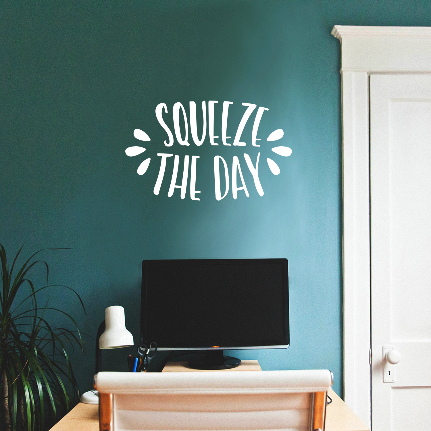 Squeeze The Day - White 15" x 25" Wall Art Decal Vinyl Sticker | eBay