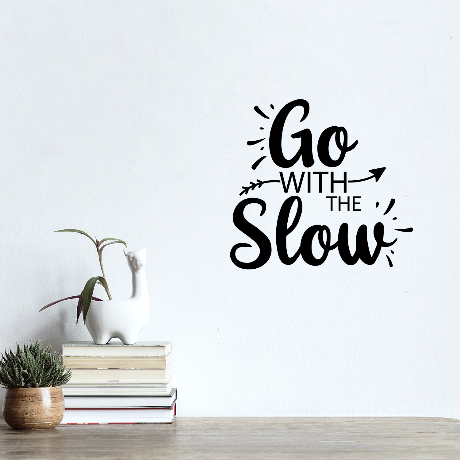 Go with The Slow - Black 18" x 17" Wall Art Decal Vinyl Sticker | eBay