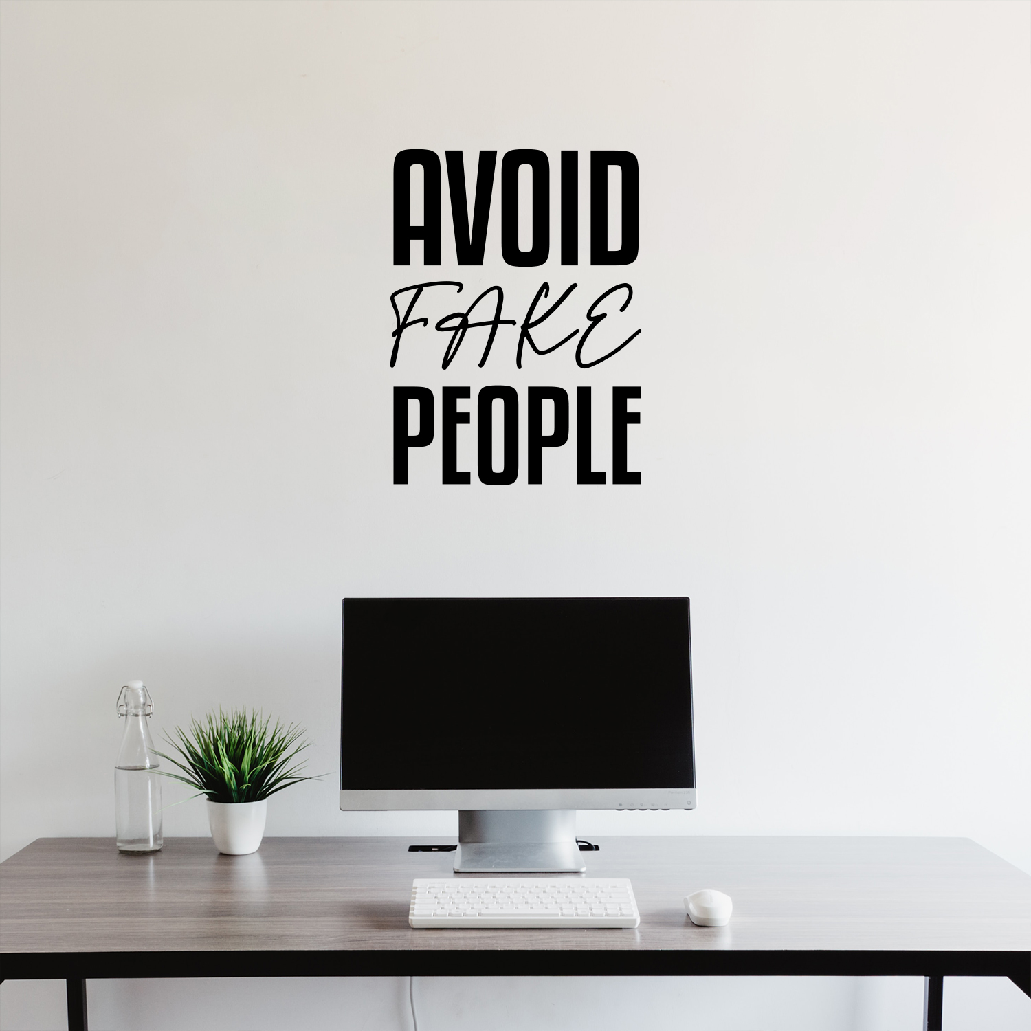 Avoid Fake People - Black 23" x 17" Wall Art Decal Vinyl Sticker | eBay