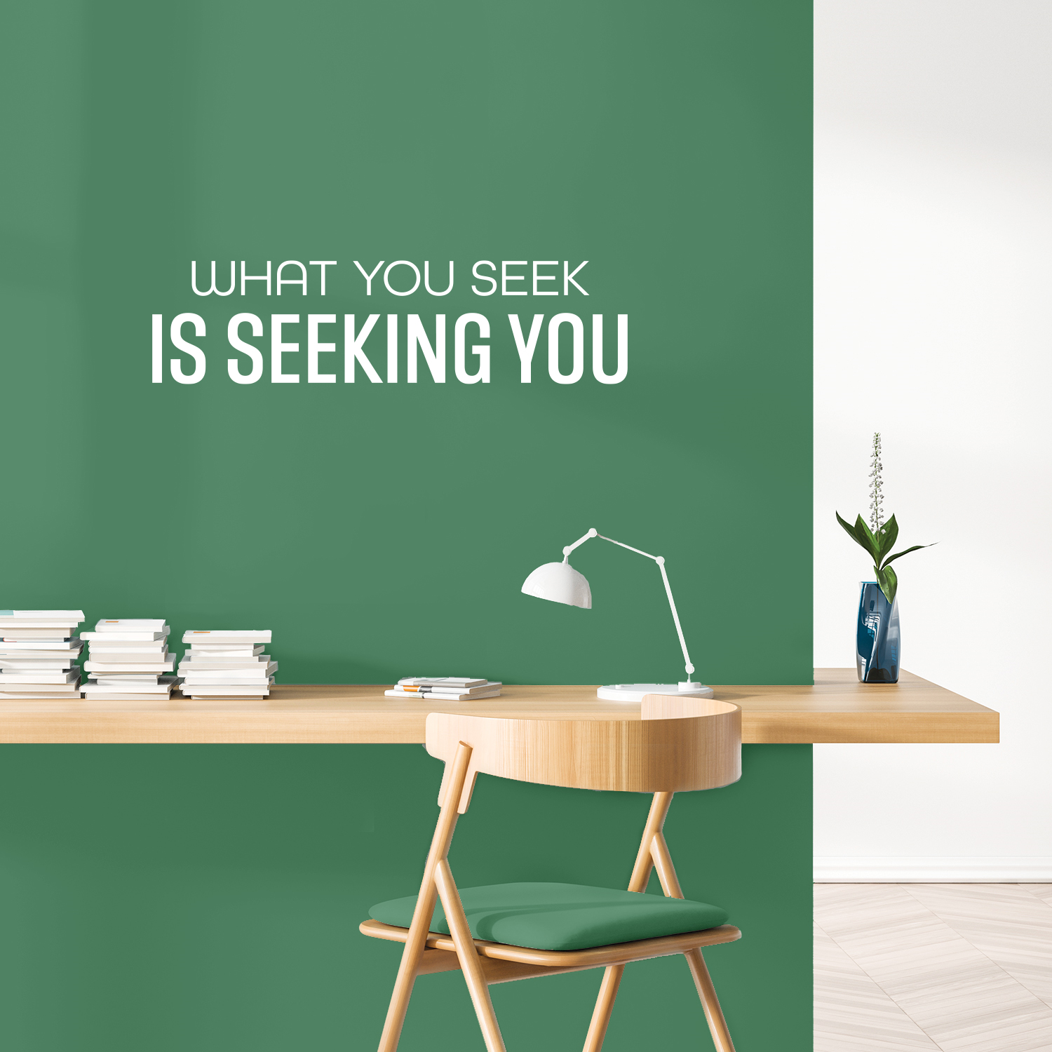 What You Seek is Seeking You - White 8" x 30" Wall Art Decal Vinyl ...