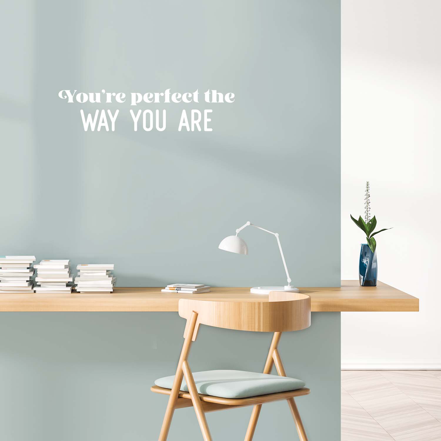 You're Perfect The Way You are - White 6.5" x 27" Wall Art Decal Vinyl ...