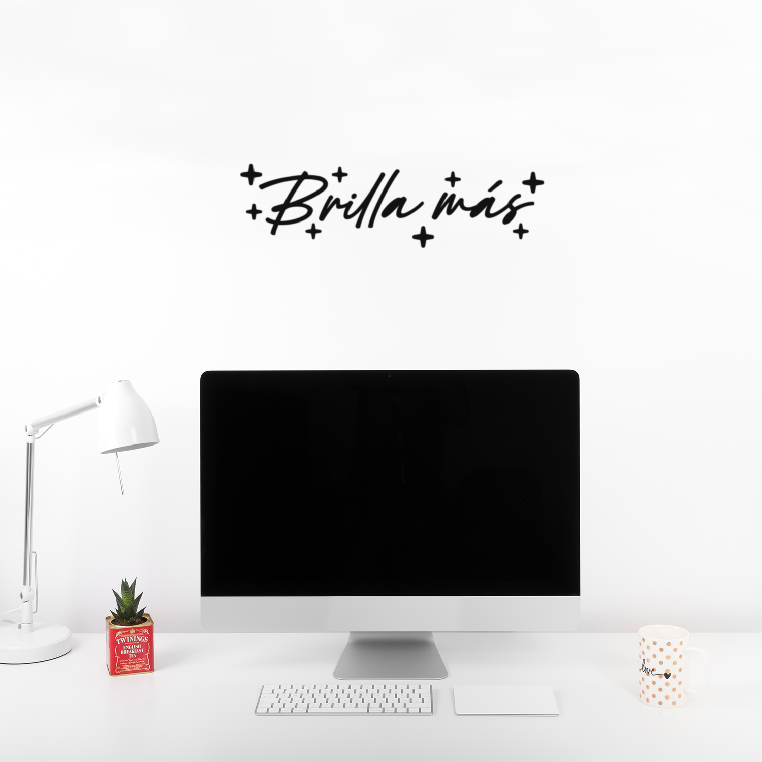 Brilla M s / More Shine - Black 5" x 20" Wall Art Decal Vinyl Sticker ...