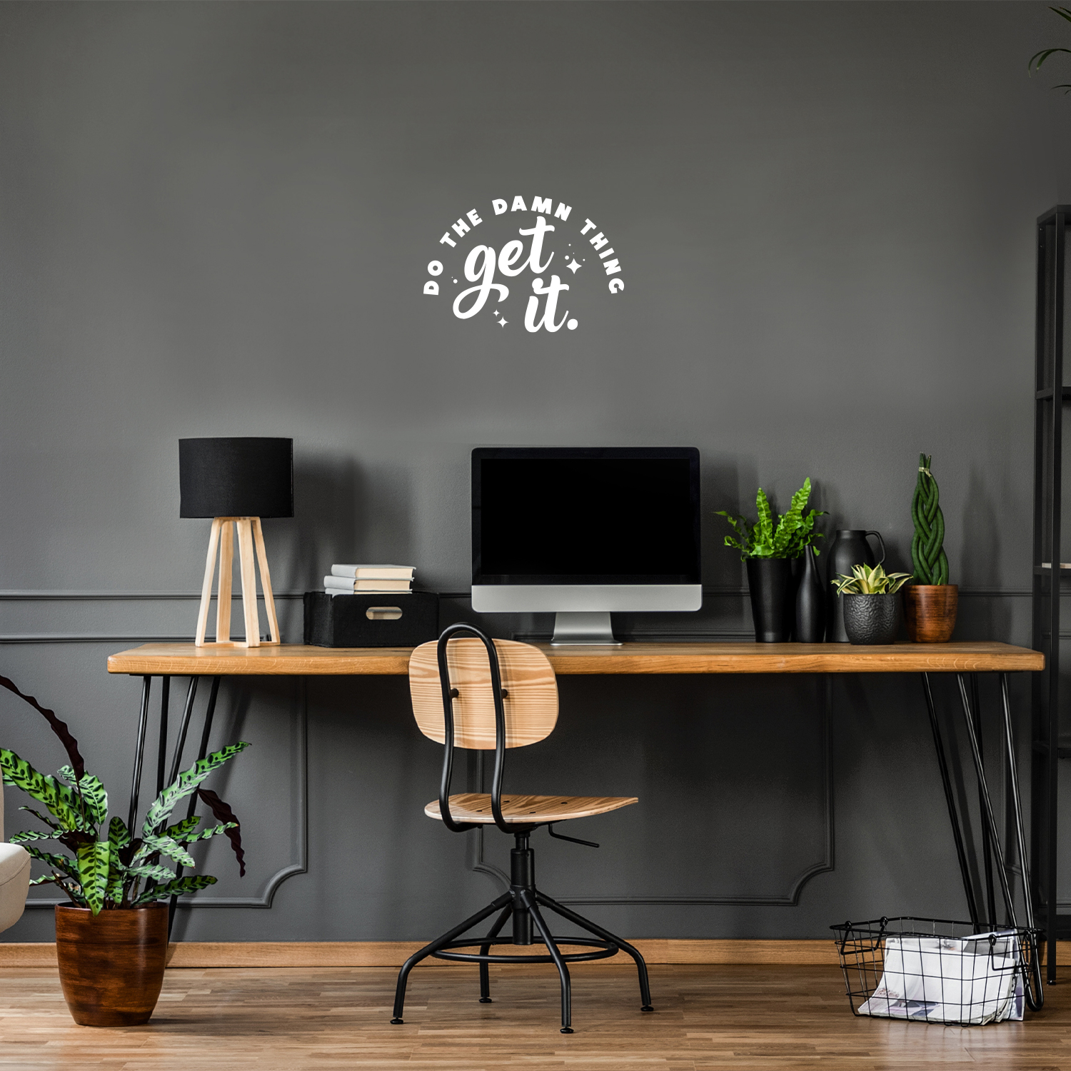 Do The Damn Thing Get It - White 10" x 15" Wall Art Decal Vinyl Sticker ...