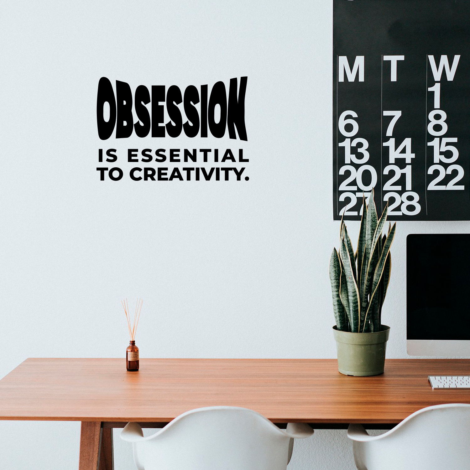 Obsession is Essential to Creativity - Black 10" x 15" Wall Art Decal ...