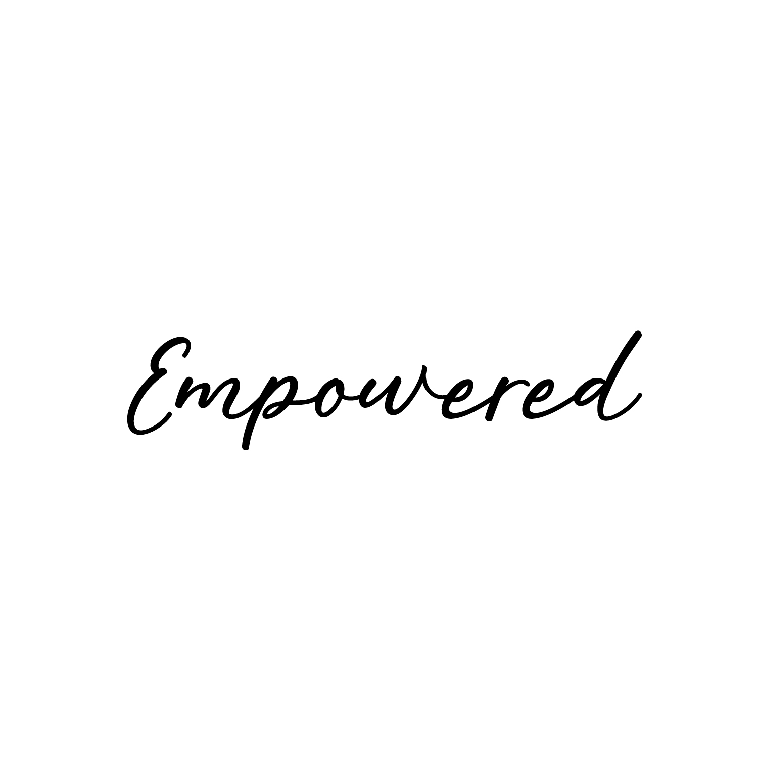 Empowered - Black 25" x 6" Wall Art Decal Vinyl Sticker | eBay